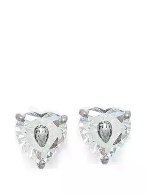 Kurt Geiger Eagle Head Heart Crystal Earrings