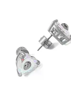 Kurt Geiger Eagle Head Heart Crystal Earrings