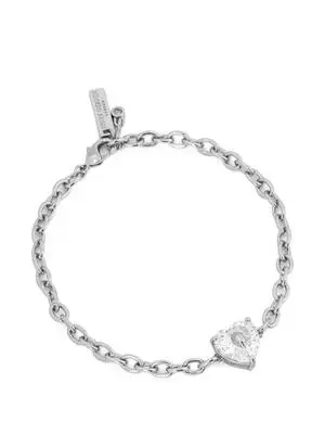 Kurt Geiger Crystal Heart Bracelet - Silver