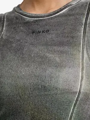 Pinko Ribbed Acid-wash Sleeveless Top