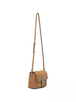 Pinko Suede Shoulder Bag With Love Birds Clasp
