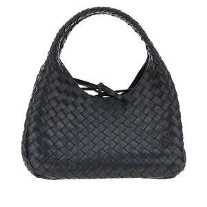 Bottega Veneta Intrecciato Nappa Leather Campana Bag - Black
