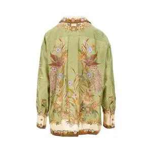 Zimmermann Indra Silk Shirt - Green