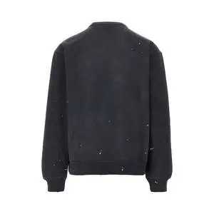 Carhartt Work In Progress Destroy" Paint Spot Crewneck Sweatshirt - Black