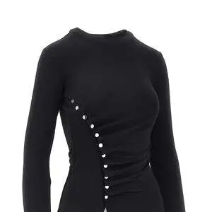 Rabanne Long-sleeved Jersey Top With Press-studs