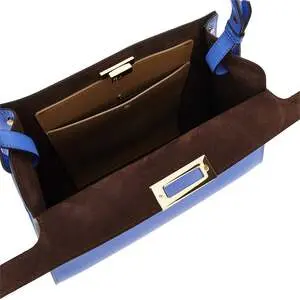 Fendi Leather Medium Way Bag - Blue