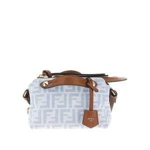 Fendi Ff Denim Mini Baguette Bag - Blue