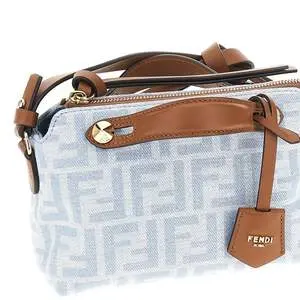 Fendi Ff Denim Mini Baguette Bag - Blue