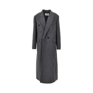 Victoria Beckham Mélange Wool And Cashmere Long Coat