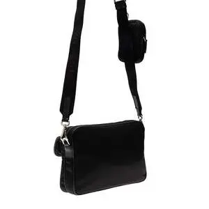 Prada Re-nylon Crossbody Bag With Saffiano Leather Trimming - Black