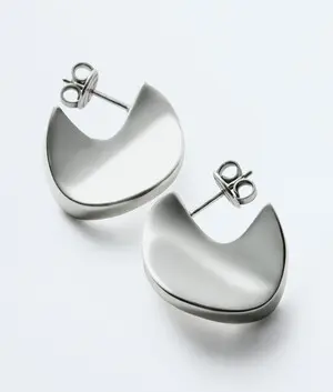Bottega Veneta Small Disc Earrings - Silver