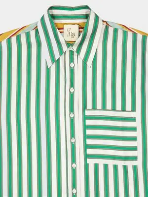 PAULA Silk Striped Shirt