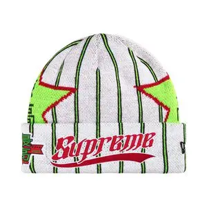 Supreme New Era Stars Beanie - White