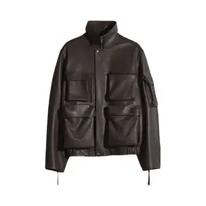 LEMAIRE Leather Blouson With Multiple Pockets