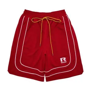 Rhude Mesh Piping Baggy Track Short - Red