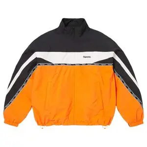 Supreme Logo Taping Track Jacket - Orange