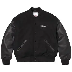 Supreme Cross Varsity Jacket - Black