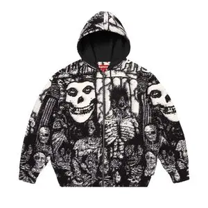 Supreme X The Misfits Zip Up Hooded Sweater - Black