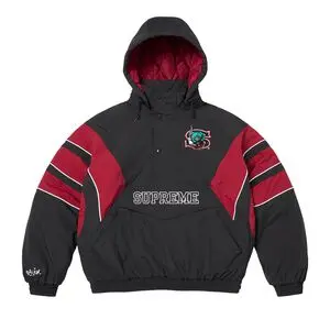 Supreme X Salem Half Zip Stadium Jacket - Black