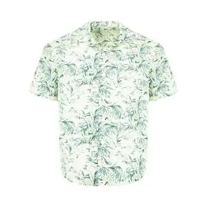 Auralee Printed Airy Silk Half-sleeved Shirt