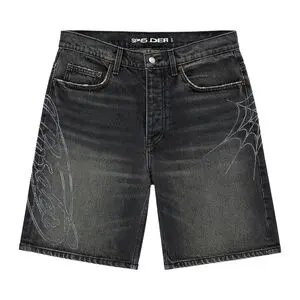 SP5DER Script Web Denim Shorts