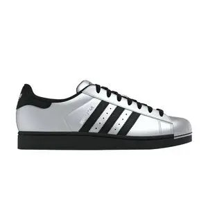 Adidas Superstar 2 Metallic Black Sneakers - Silver