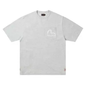 PALACE X Evisu Heavy Wash T-shirt - Grey