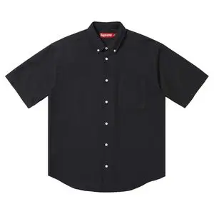 Supreme Loose Fit Oxford Short-sleeve Shirt - Black