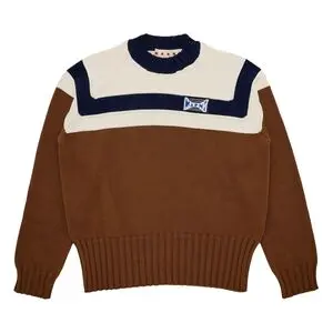 Marni Striped Roundneck Sweater - Brown