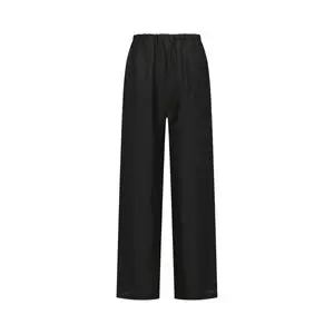 AMOMENTO Linen Banding Pants - Black