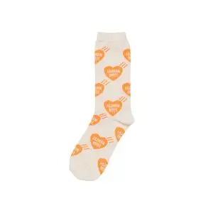 HUMAN MADE Heart Patterned Crew Socks - Orange