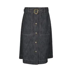 Moncler Belted Denim Skirt