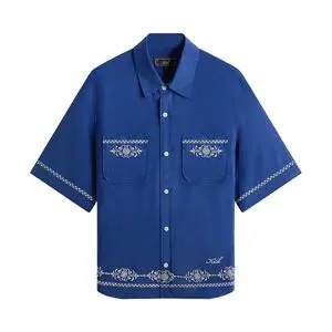 Kith Cupro Linen Paxton Shirt With Embroidered Details
