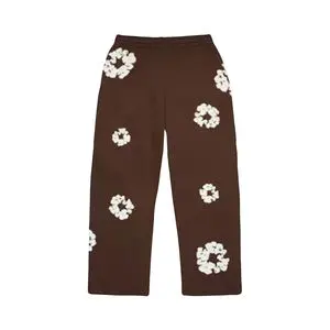 DENIM TEARS Cotton Wreath Baggy Sweatpants - Brown