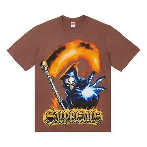 Supreme Supreme Grim Reaper Graphic T-Shirt Brown