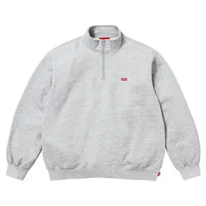 Supreme Small Box Half Zip Pullover - Grey