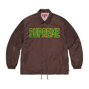Supreme Spellout Coaches Jacket - Brown
