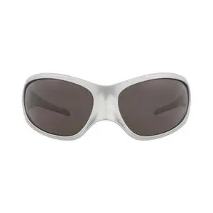Balenciaga Shield-frame Bio Injection Sunglasses - Silver