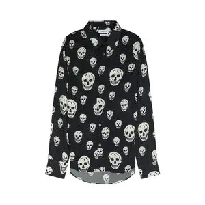 Alexander McQueen All Over Skulls Button Down Shirt