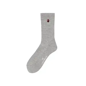 A BATHING APE Head One Point Socks - Grey