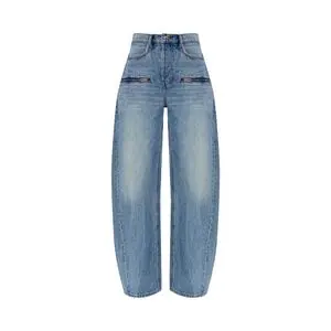 Alexander Wang Horizontal Zips Silk Blend Jean