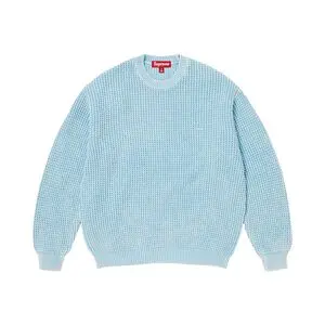 Supreme Washed Small Box Waffle Knit Sweater - Blue