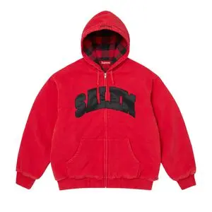 Supreme X Salem Zip Up Hooded Sweatshirt - Red