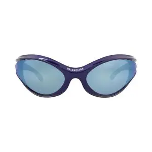 Balenciaga Shield-frame Sunglasses - Blue