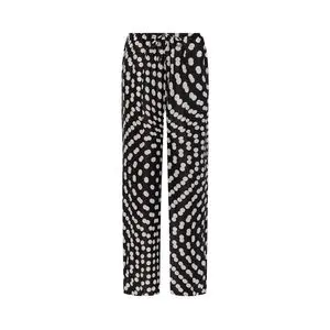 Dries Van Noten Twisted Polka Dot Print Pants - Black
