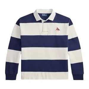 Polo Ralph Lauren Long-sleeve Striped Rugby Polo - Blue