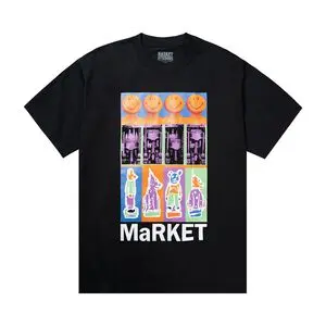MARKET Smiley Brushwork T-shirt - Black