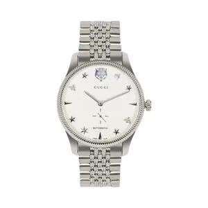 Gucci G-timeless Automatic Watch With Stainless Steel Bracelet - Silver