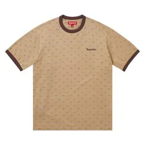 Supreme Hearts Intarsia Ringer Tee - Tan