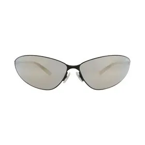 Balenciaga Shield-frame Metal Sunglasses - Black